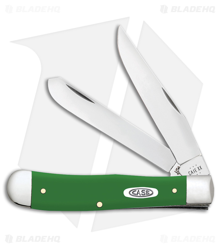 Case Trapper Knife 4.1" Green Synthetic (4254 SS) 53390