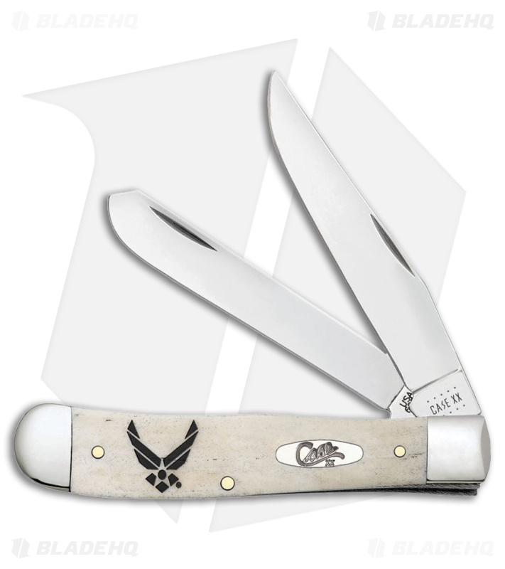 Case Cutlery U.S. Air Force Trapper Natural Smooth Bone (3.25 Mirror ...