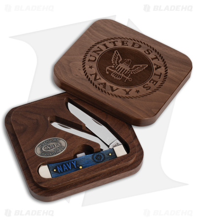 Case Trapper Knife U.S. Navy Blue Bone (6254 SS) 17726 - BHQ