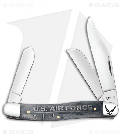 Case Cutlery Medium Stockman Knife Air Force Bone - Blade HQ