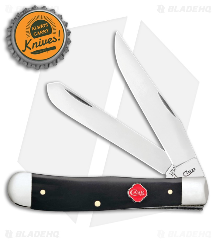 Case Trapper Pocket Knife Synthetic Black (SS) - Blade HQ