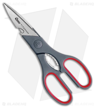 Clauss True Prof 8.25in Gray/Red Utility Scissors - Blade HQ