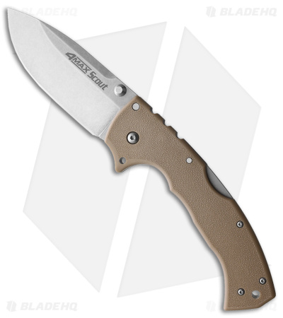 Cold Steel 4-Max Scout Knife Desert Tan 62RQDTSW - Blade HQ