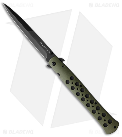 Cold Steel 6" Ti-Lite Liner Green Zytel (Black) - Blade HQ