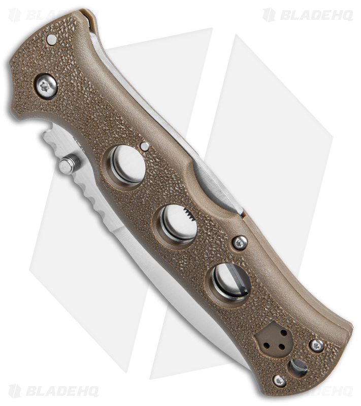 Cold Steel Gunsite Counter Point Tri-Ad Lock Knife Brown (3.75" Satin ...