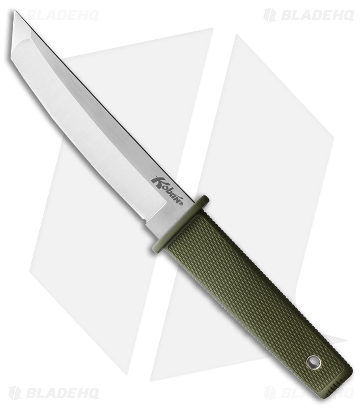 Cold Steel Kobun Tanto Fixed Blade Knife OD Green - Blade HQ