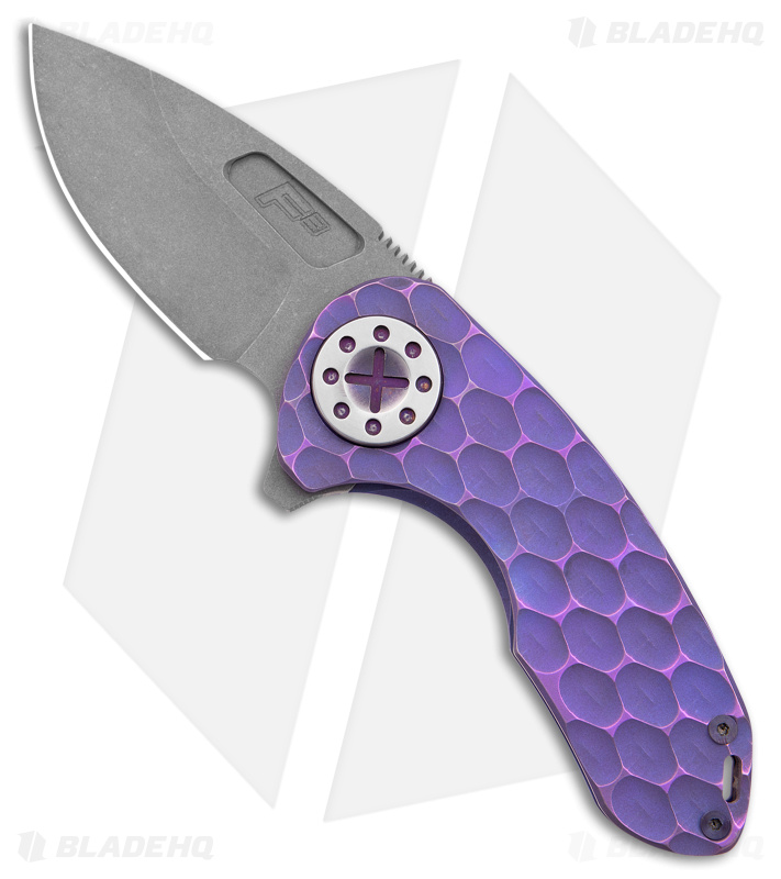 Curtiss Custom F3 Compact Frame Lock Knife PM Milled Ti/Purple (2.5" SW ...