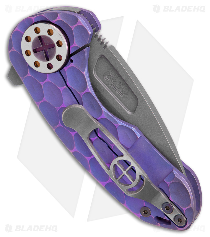 Curtiss Custom F3 Compact Frame Lock Knife PM Milled Ti/Purple (2.5" SW ...