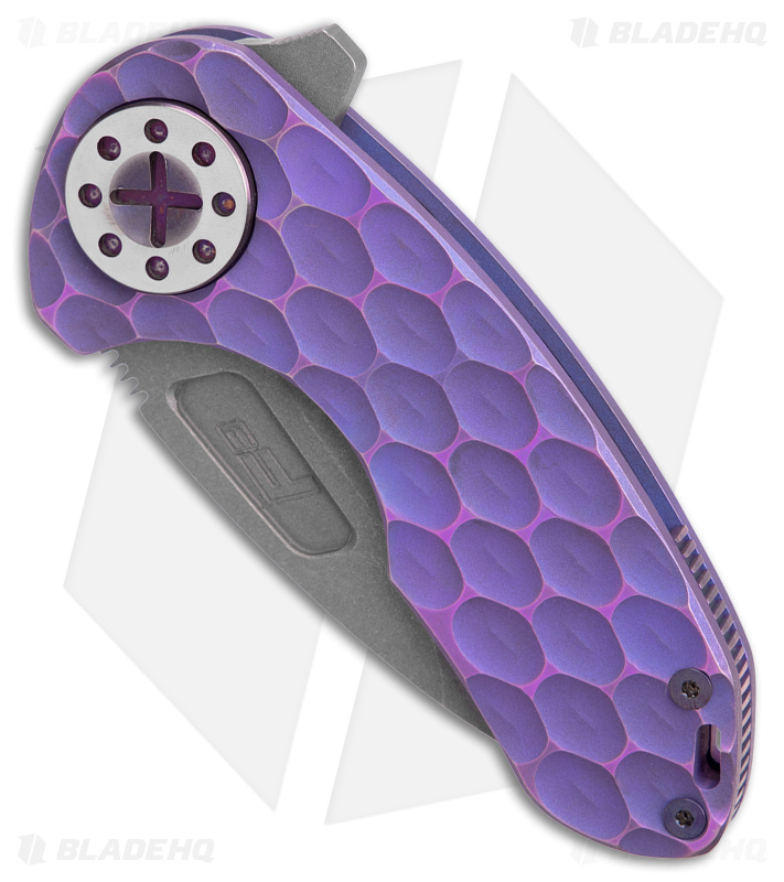 Curtiss Custom F3 Compact Frame Lock Knife PM Milled Ti/Purple (2.5" SW ...