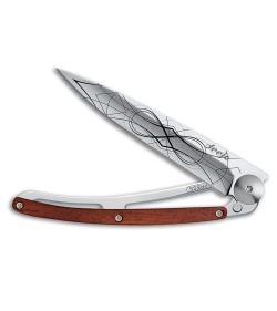 Deejo Infinite 37g Knife Coral Wood/Steel Satin