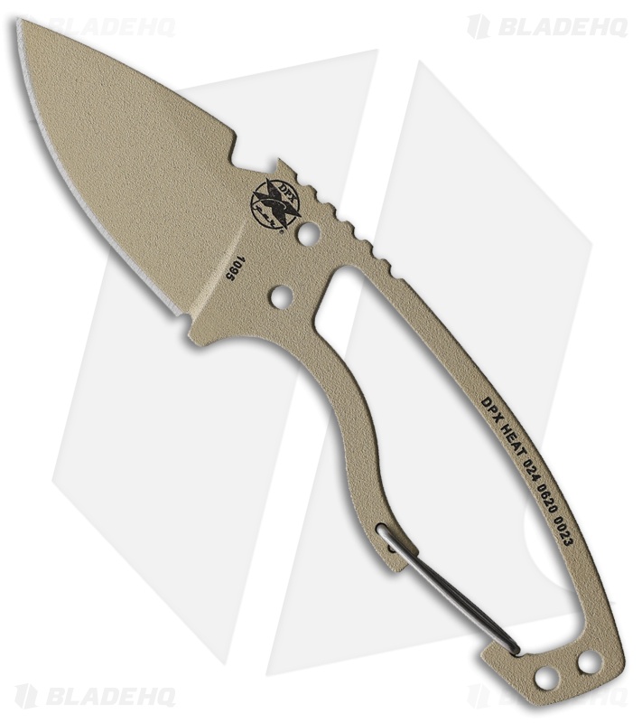 DPx Gear HEAT Hiker Fixed Blade Knife Tan Steel