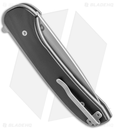 DROP + Ferrum Forge | Gent Frame Lock Knife | Black/SW - Blade HQ