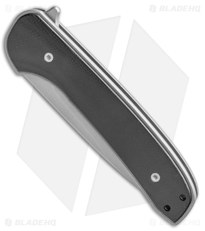 DROP + Ferrum Forge | Gent Frame Lock Knife | Black/SW - Blade HQ
