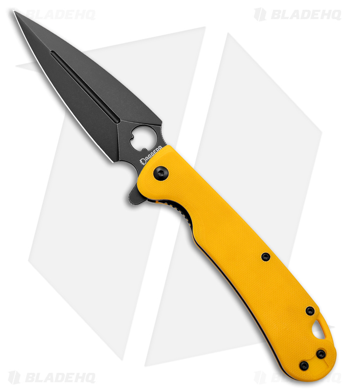 Daggerr Arrow Scorpion Knife Yellow (4" Black) - Blade HQ