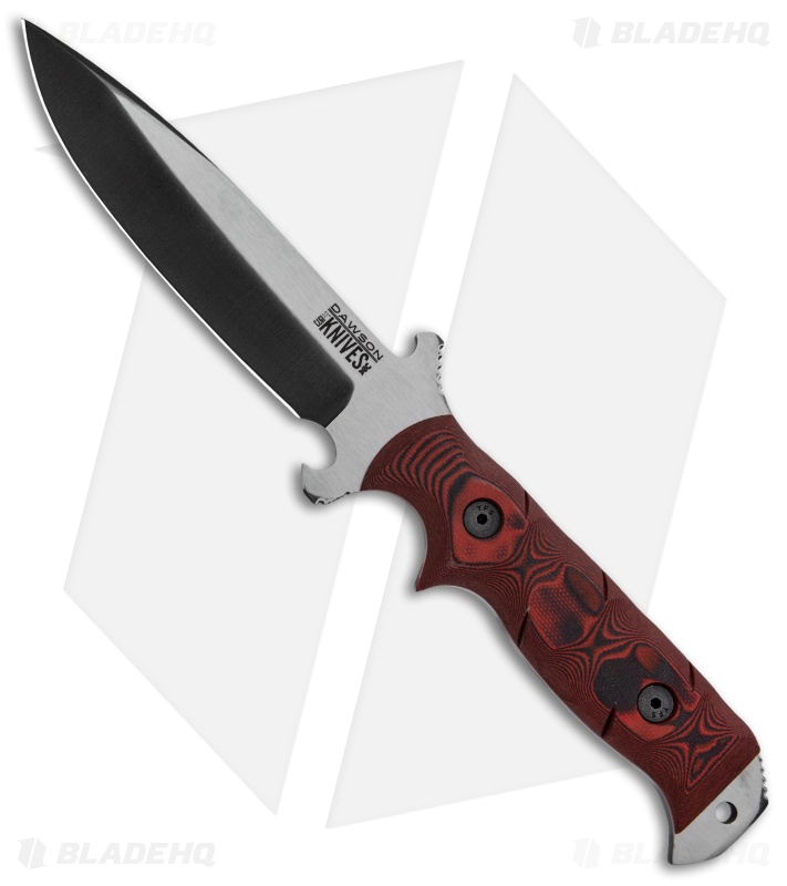 Dawson Knives Chief | Fixed Blade Knife | Red/Black G-10 - Blade HQ