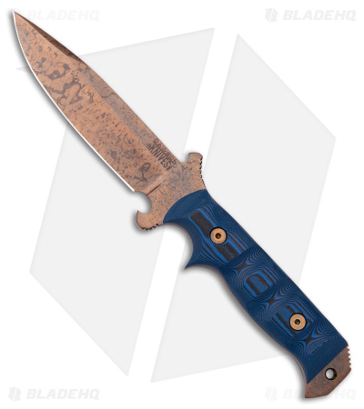 Dawson Knives Chief Blue G-10 (Copper MagnaCut) - Blade HQ