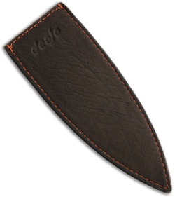 Deejo 37g Leather Sheath | Orange Stitch + Liner - Blade HQ