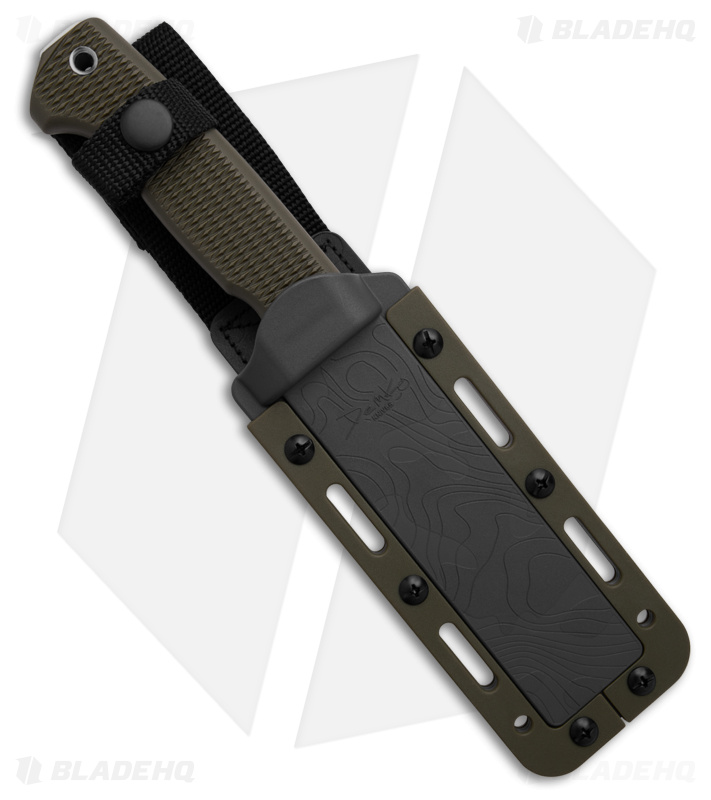 Demko Freereign Tanto Fixed Blade Knife OD Green - Blade HQ