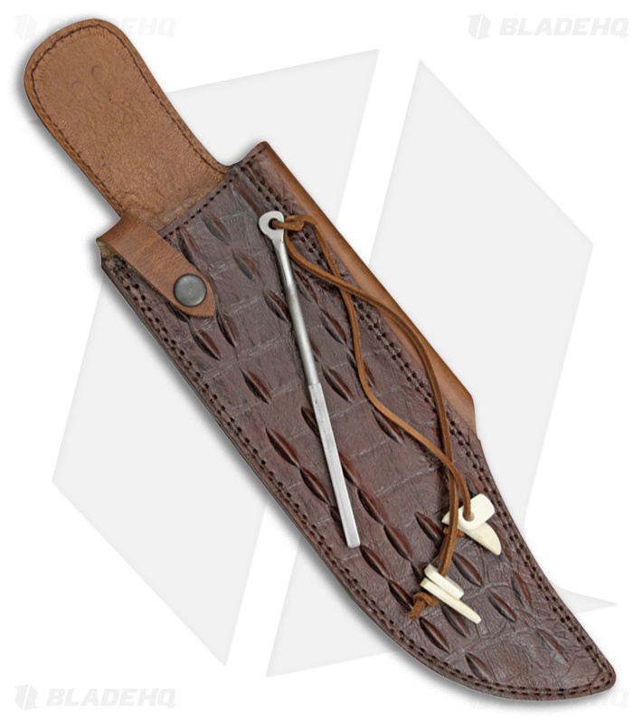 Down Under Knives Outback Fixed Blade Knife Leather/Ebony