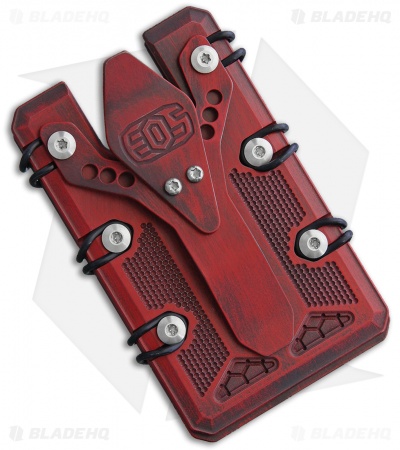 EOS 2.5 Titanium Wallet with Red/Black Cerakote - Blade HQ