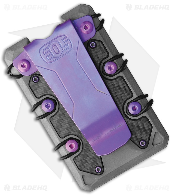 EOS 3.0 Sasha Wallet Ti Gray CF | Purple Hardware - Blade HQ