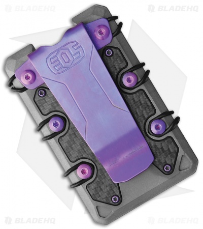 EOS 3.0 Sasha Wallet Ti Gray CF | Purple Hardware - Blade HQ