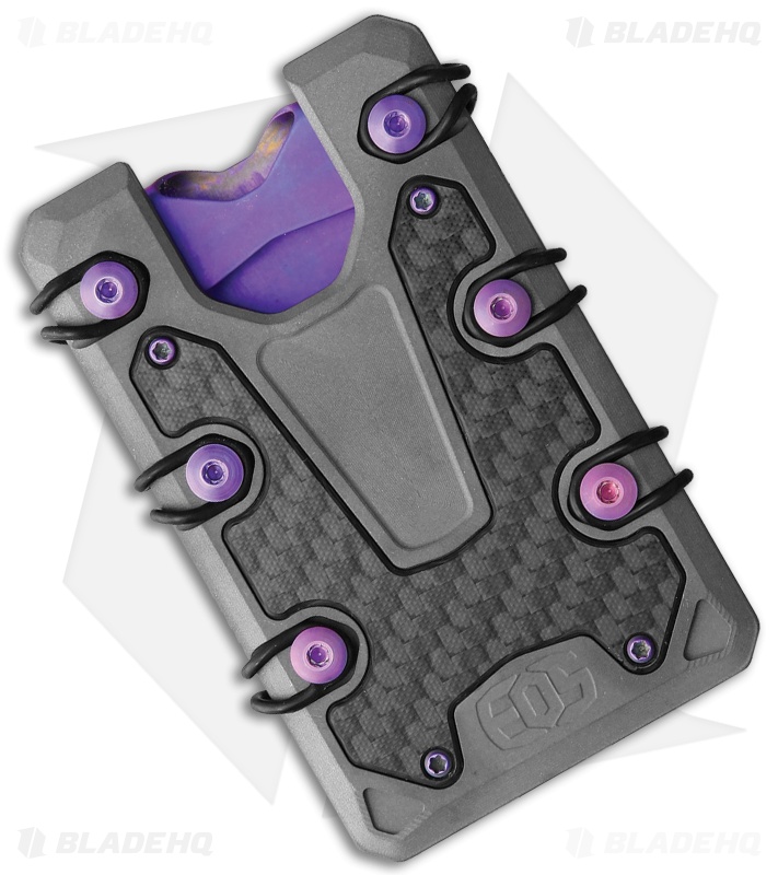 EOS 3.0 Sasha Wallet Ti Gray CF | Purple Hardware - Blade HQ