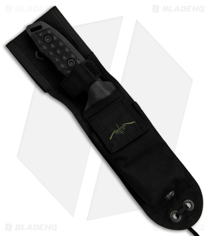 Emerson Government Mule Fixed Blade Knife Black G-10 (5" Black) - Blade HQ