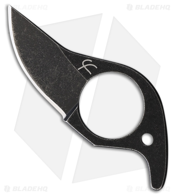Fred Perrin 1907 Neck Knife | Black Stonewash Drop Point