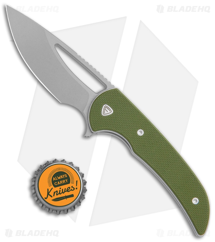 Ferrum Forge Knife Works Mini Archbishop Knife Nitro-V Green G-10 (2.75 ...
