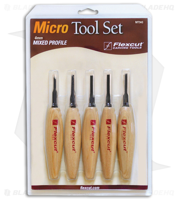 Flexcut 4mm Mixed Profile Micro Tool Set MT940 - Blade HQ