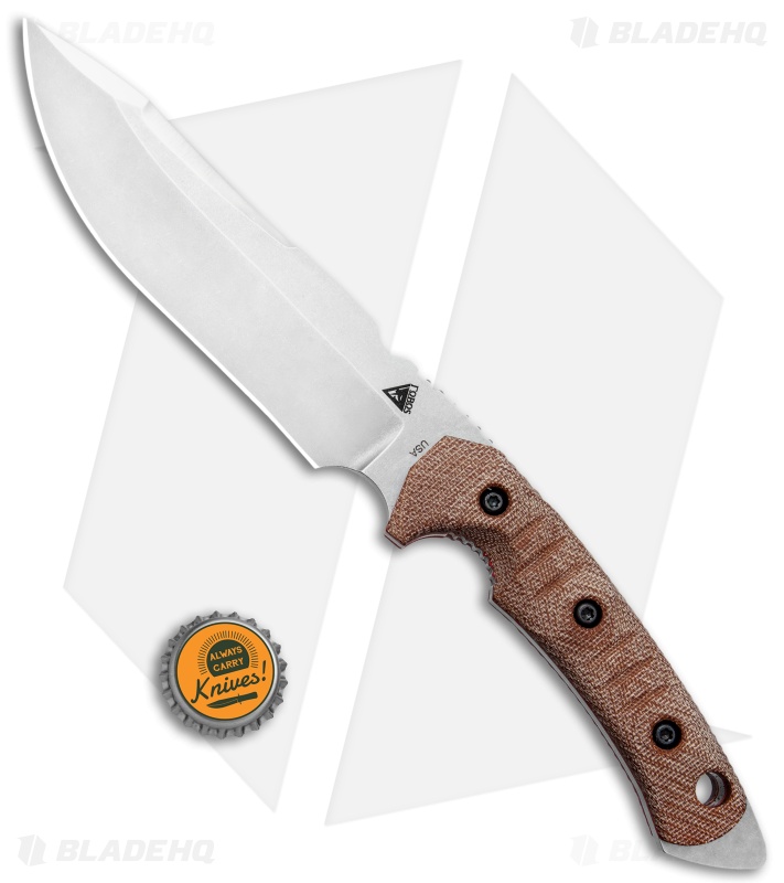 FOBOS Knives Tier1-C | Fixed Blade Knife | Natural Micarta/Red Liners ...