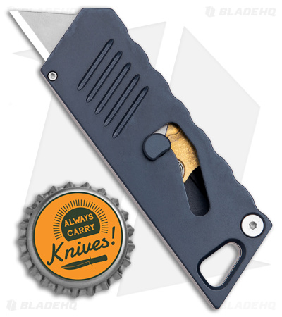 Focus Works Bob The Boxcutter Blue Aluminum - Blade HQ