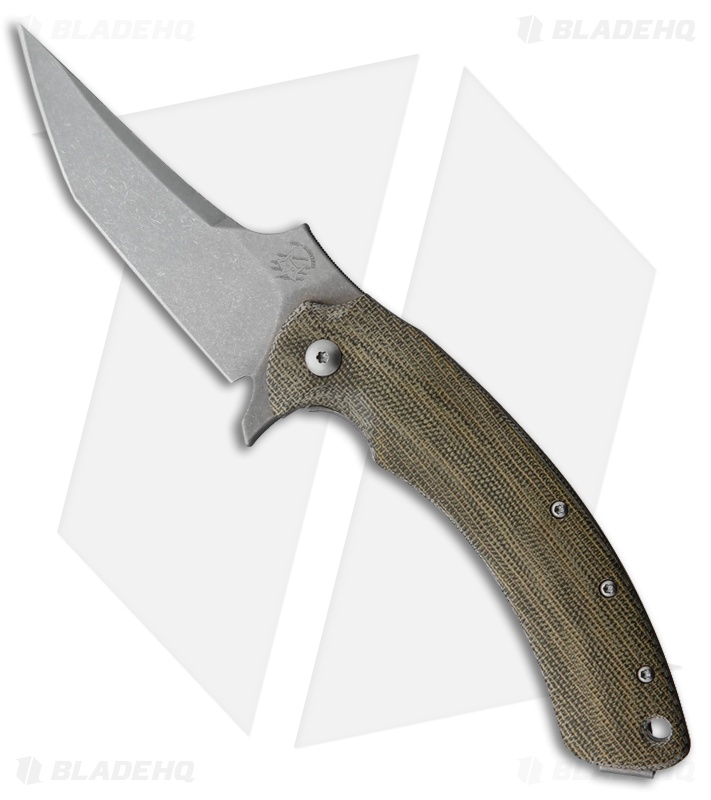 Fox Bastinelli Contrador Titanium Green Canvas Micarta (3.25 SW ...