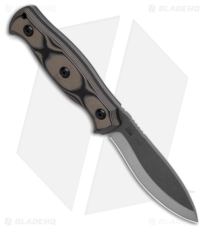 Fox Knives/TOPS Knives Ego Fixed Blade Knife Tan/Black G-10