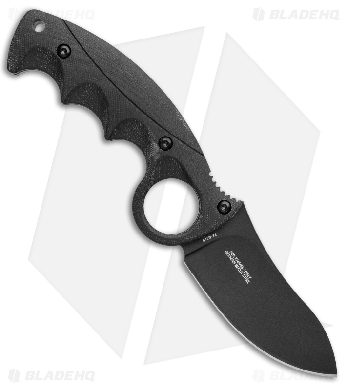 Fox Knives Russ Kommer Alaska Hunter Fixed Blade Knife Black G-10 (3.6 ...