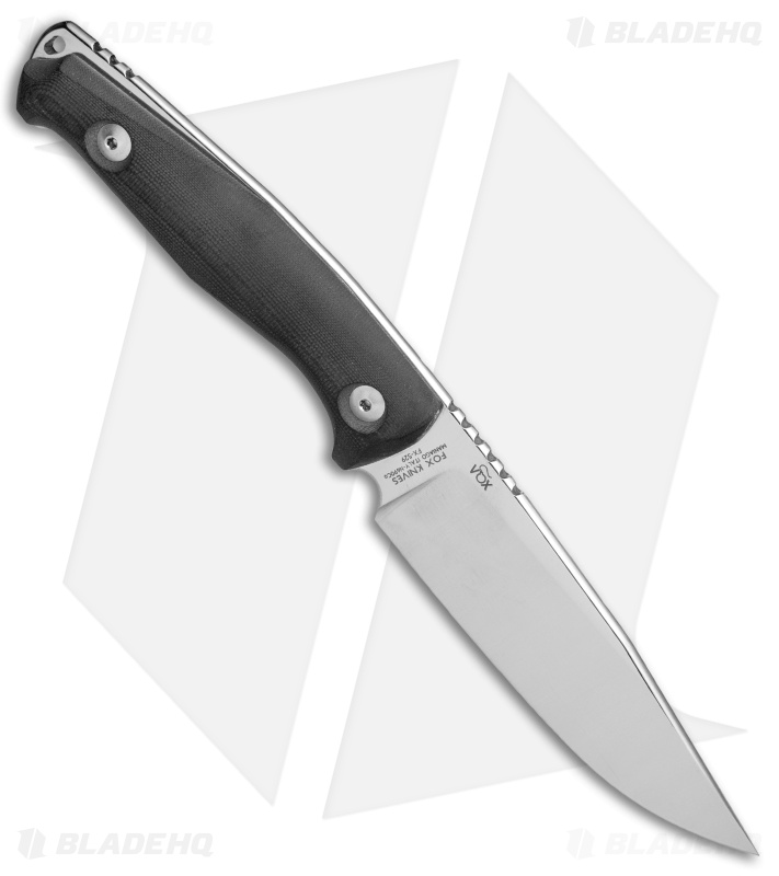 Fox Knives TUR Fixed Blade Knife Black G-10 (4.5" Satin) 02FX097 - Blade HQ