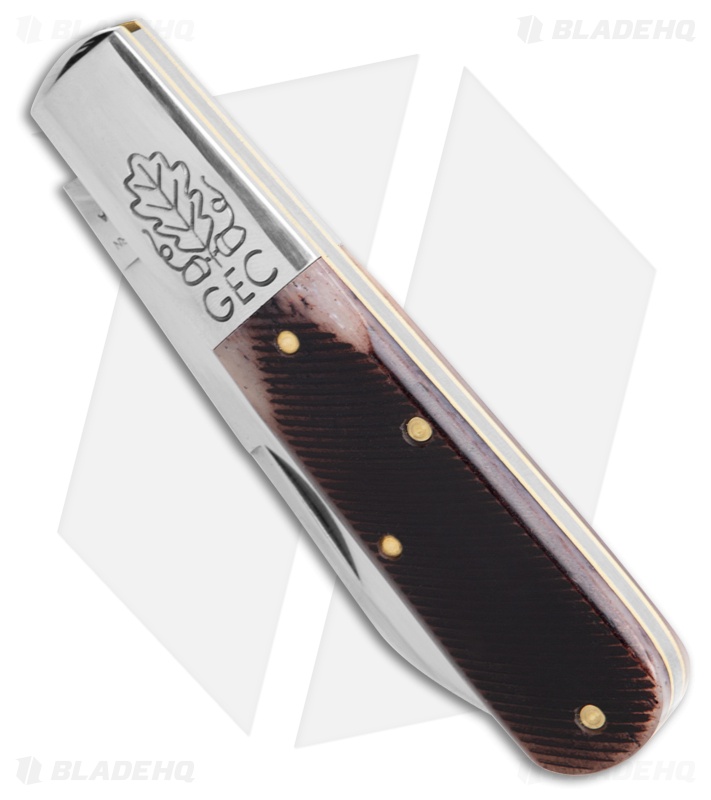 GEC #86 Boomtown Barlow Knife Brown Sawcut Bone