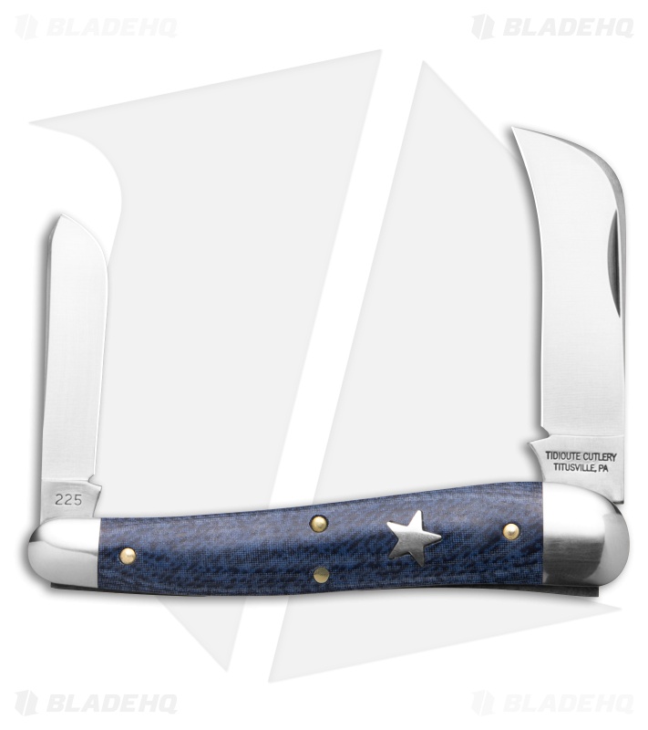 GEC Tidioute John Chapman Knife Faded Denim Blue Micarta