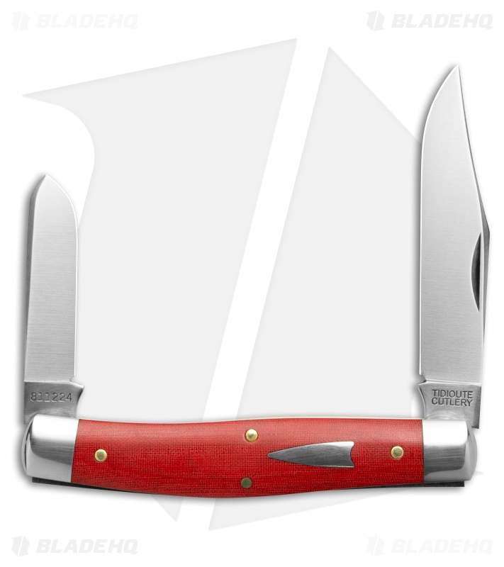 GEC Tidioute Cutlery Boss Bull Keeper Red Linen Micarta