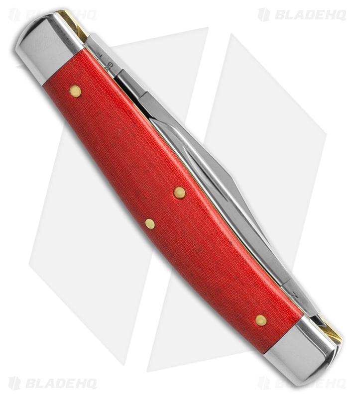 GEC Tidioute Cutlery Boss Bull Keeper Red Linen Micarta