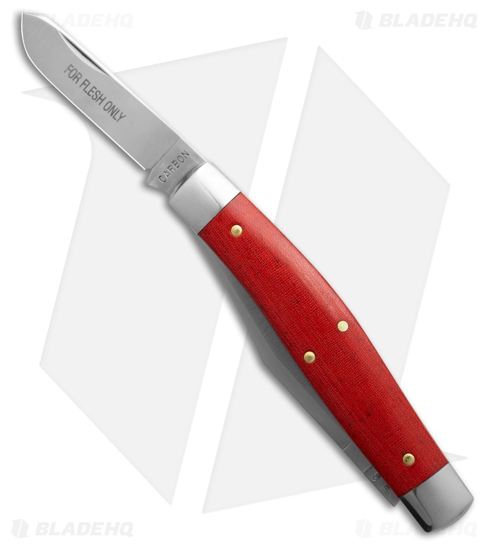 GEC Tidioute Cutlery Boss Bull Keeper Red Linen Micarta