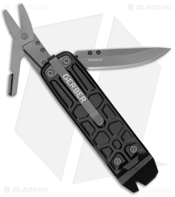 Gerber Lockdown Slim Multi-Tool Black/Gray 3 in 1 - Blade HQ
