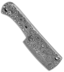 Tallen Pocket Cleaver Key Chain Knife Blank (1.5" Damascus) - Blade HQ