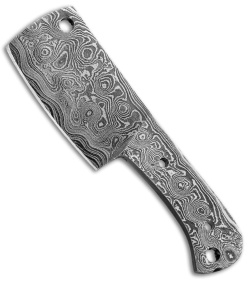 Tallen Pocket Cleaver Key Chain Knife Blank (1.5" Damascus) - Blade HQ