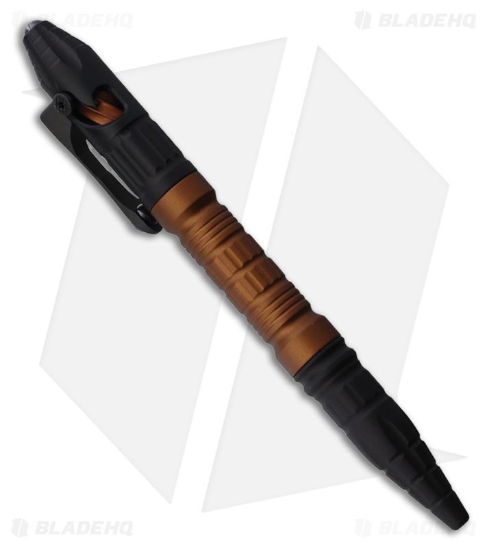 Heretic Knives Thoth Tactical Pen Blk Al - Brown - Blade HQ