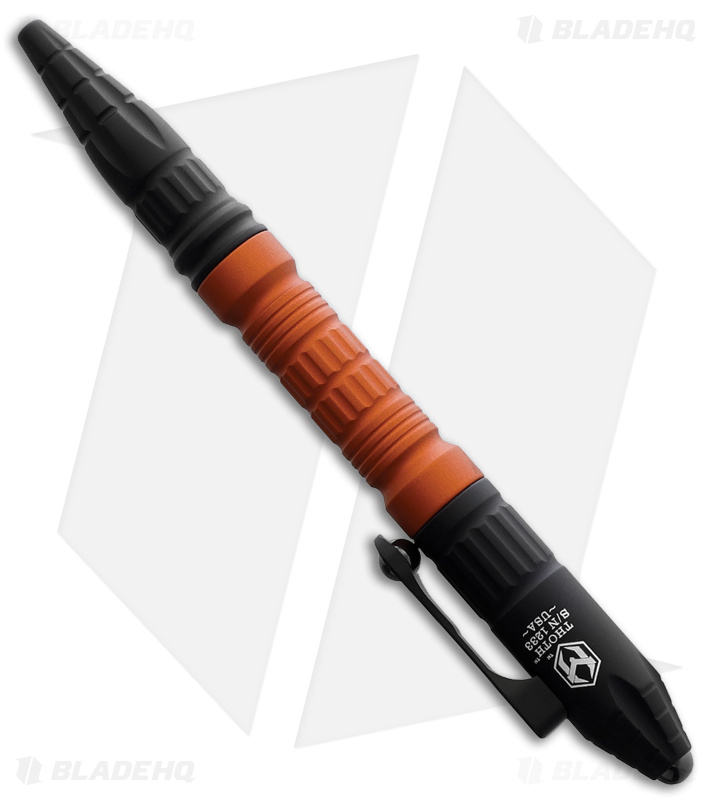 Heretic Thoth Tactical Pen Black/Orange Aluminum - Blade HQ