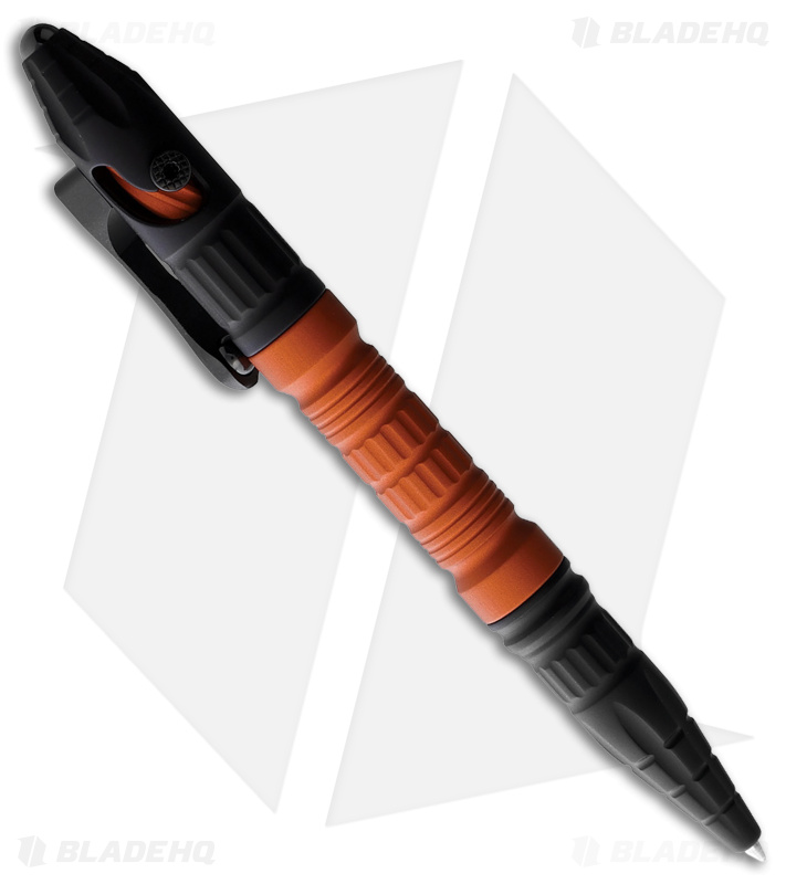 Heretic Thoth Tactical Pen Black/Orange Aluminum - Blade HQ