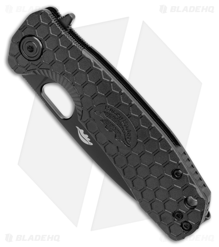 Honey Badger Knives Medium Drop Point Black FRN - Blade HQ