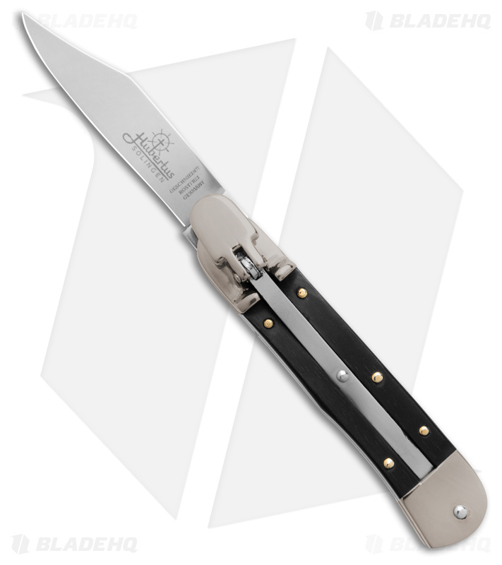 Hubertus Lever Lock Auto Knife 6.75 Ebony | Blade HQ